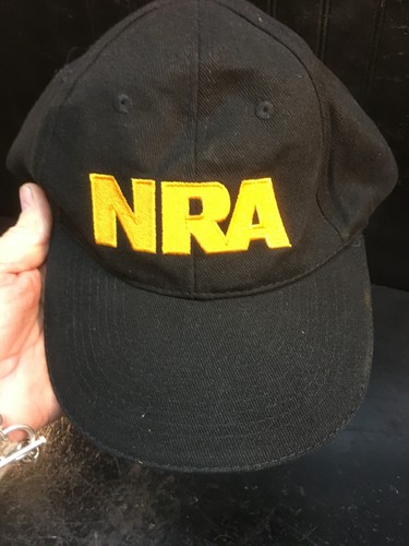 NRA Ball Cap Embroidered Patch Gold Black Hat Cap Adjustable Free ...