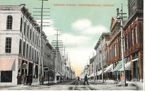 George Street Peterborough Canada Postcard Posted People Buildings | eBay