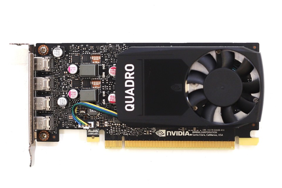 Lenovo NVIDIA Quadro P1000 4GB GDDR5 PCIe Graphics Card P/N: 900-5G178 ...