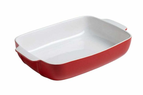 Pyrex Signature Ceramic Rectangular Roaster with Grips 25 x 19cm - Red ...