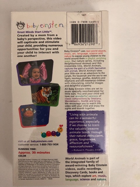 Baby Einstein: World Animals (VHS, 2002) for sale online | eBay