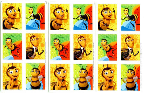 3 Sheets BEE MOVIE Scrapbook Hallmark Stickers! Bumble Bees | eBay