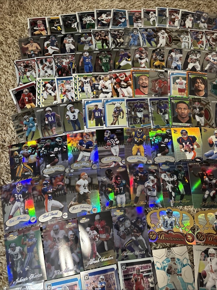 Huge Football 100 Card Lot With RC Stars Refractors- Burrow Maye Nix+ ...