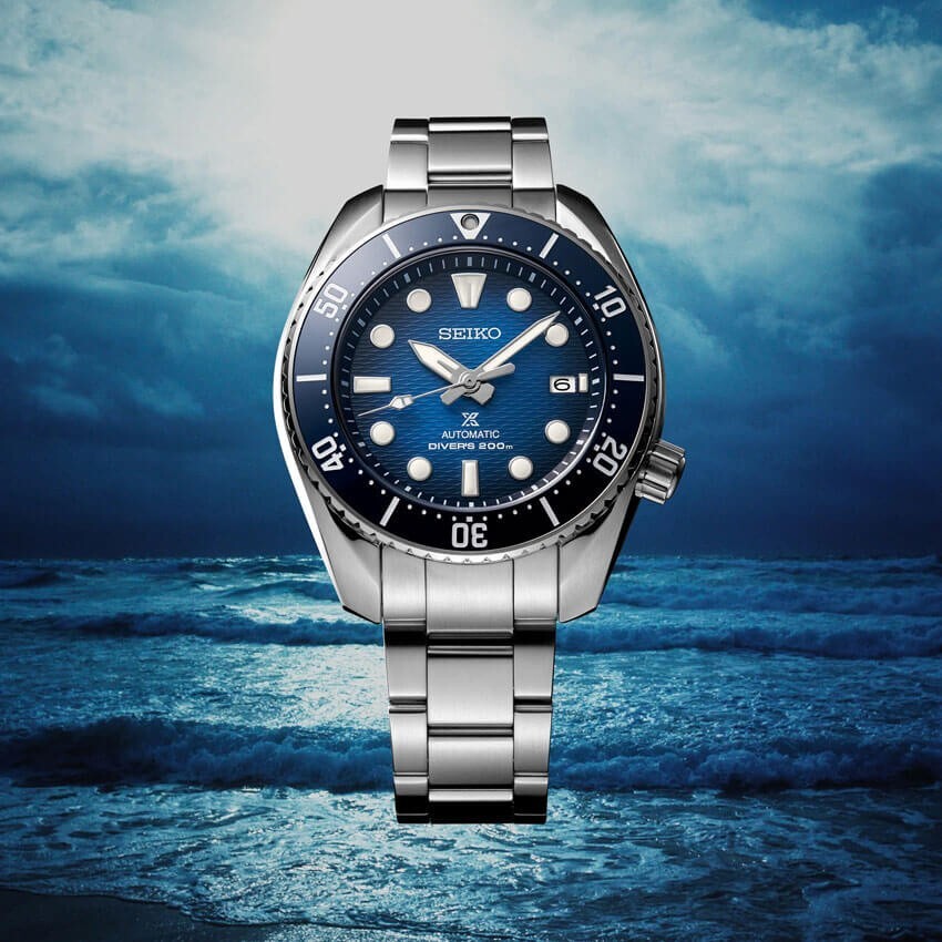 Seiko Prospex Automatic Diver Blue Dial Blue Bezel Bracelet Men's Watch ...