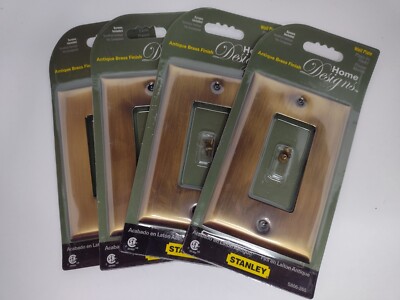 Stanley Wall Plates Antique Brass Finish Set Of 4 Home Improvement ...