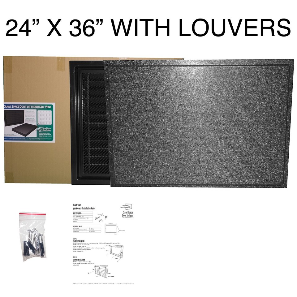 Crawl Space Access Door with Louvers - Fits 24" H x 36" W Openings | eBay