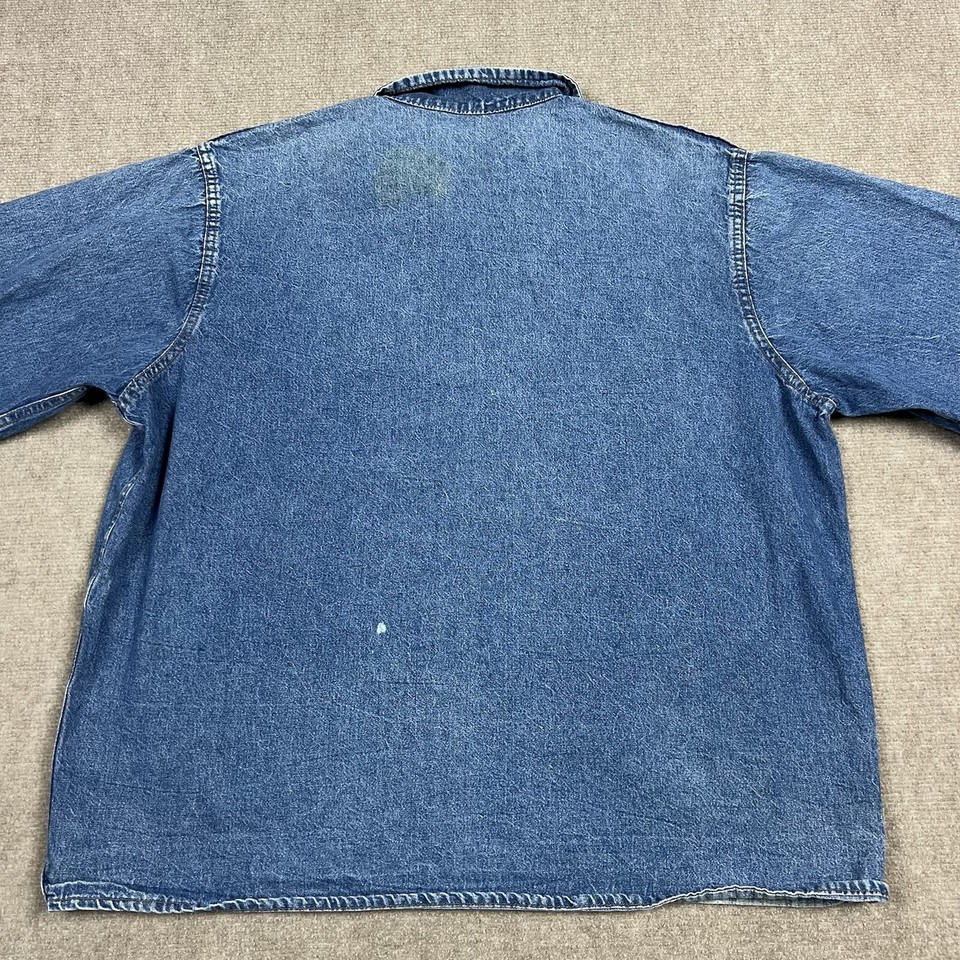 Vintage 60s Prison Selvedge Denim Chore Coat Barn Jacket Mens 2XL Donut ...