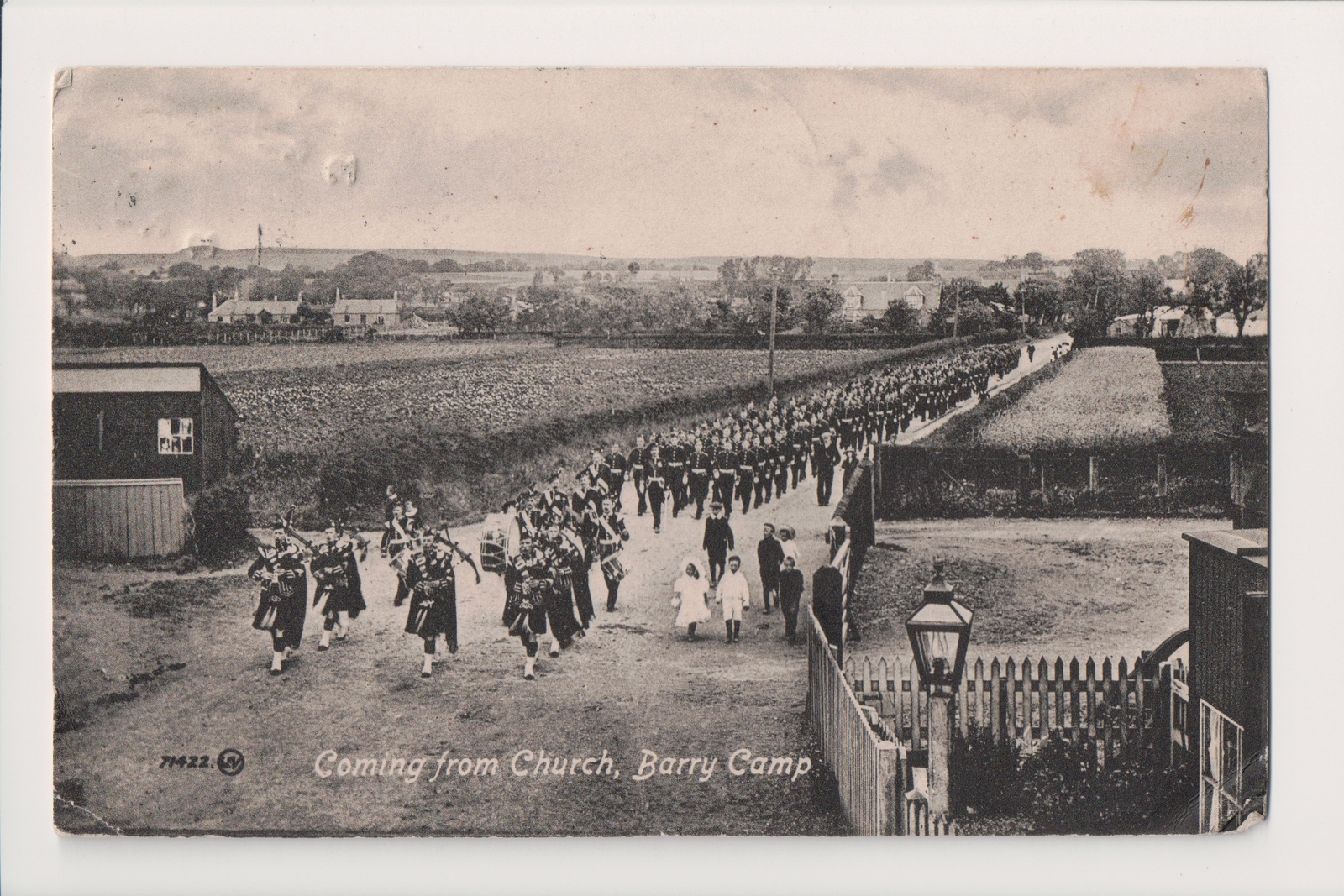K-551 Barry Camp Angus Scotland Coming from Church 1915 Postcard | eBay