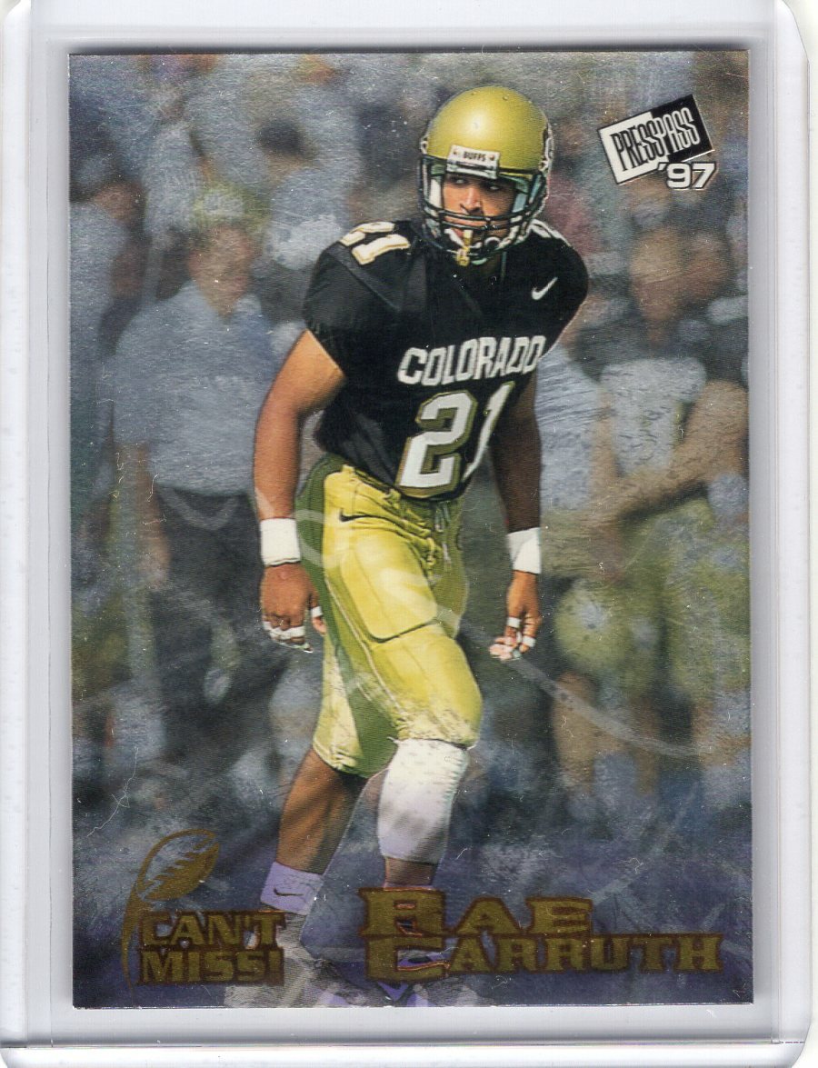 RAE CARRUTH 1997 Press Pass CAN'T MISS ROOKIE CARD #5 - PANTHERS | eBay