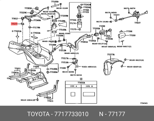 Genuine OE gasket, check valve, 7717733010 for TOYOTA 77177-33010 | eBay
