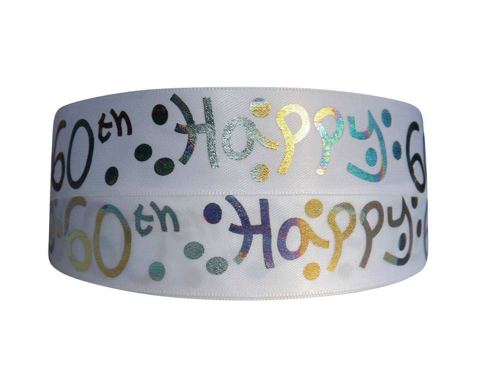 Happy Birthday Cake Ribbon for 16th 18th 21st 40th 50th 60th 70th 80th ...