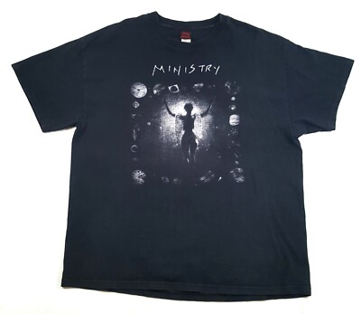 Vintage Ministry Band Palm 69 Black Shirt Mens Size XL Cinder Block Tag ...