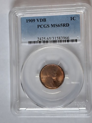 1909 VDB Lincoln Wheat Cent PCGS MS65RD Red Blue Label | eBay