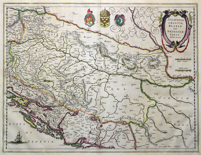Croatia Slavonia Original Copperplate Map Blaeu 1642 | eBay UK