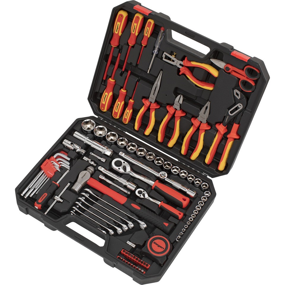 90pc Electricians Tool Kit - VDE Insulated Safety Tool Set ...