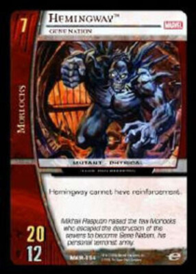 VS System: Hemingway, Gene Nation [Played] Marvel X-Men TCG CCG Classic ...