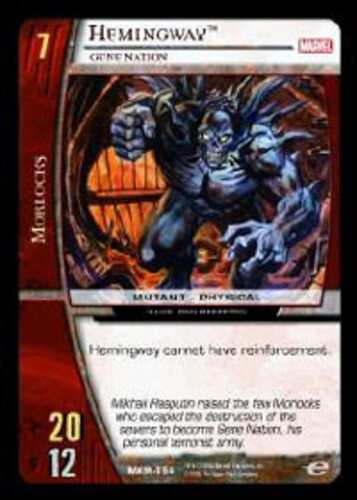 VS System: Hemingway, Gene Nation [Played] Marvel X-Men TCG CCG Classic ...