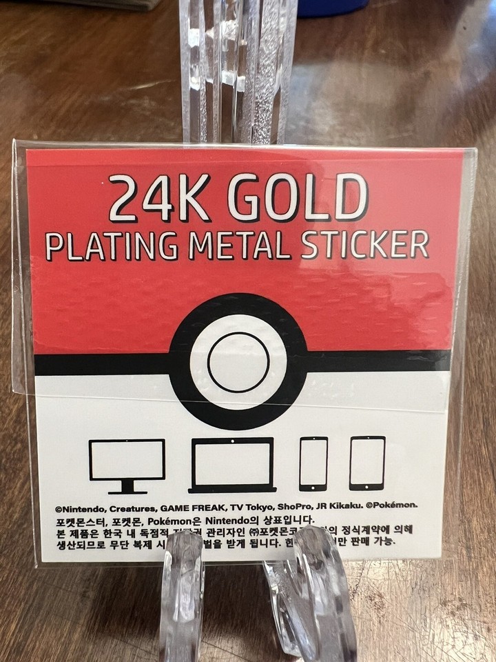 24K Gold Plated Metal Sticker Featuring the Beloved Pokemon Wigglytuff ...