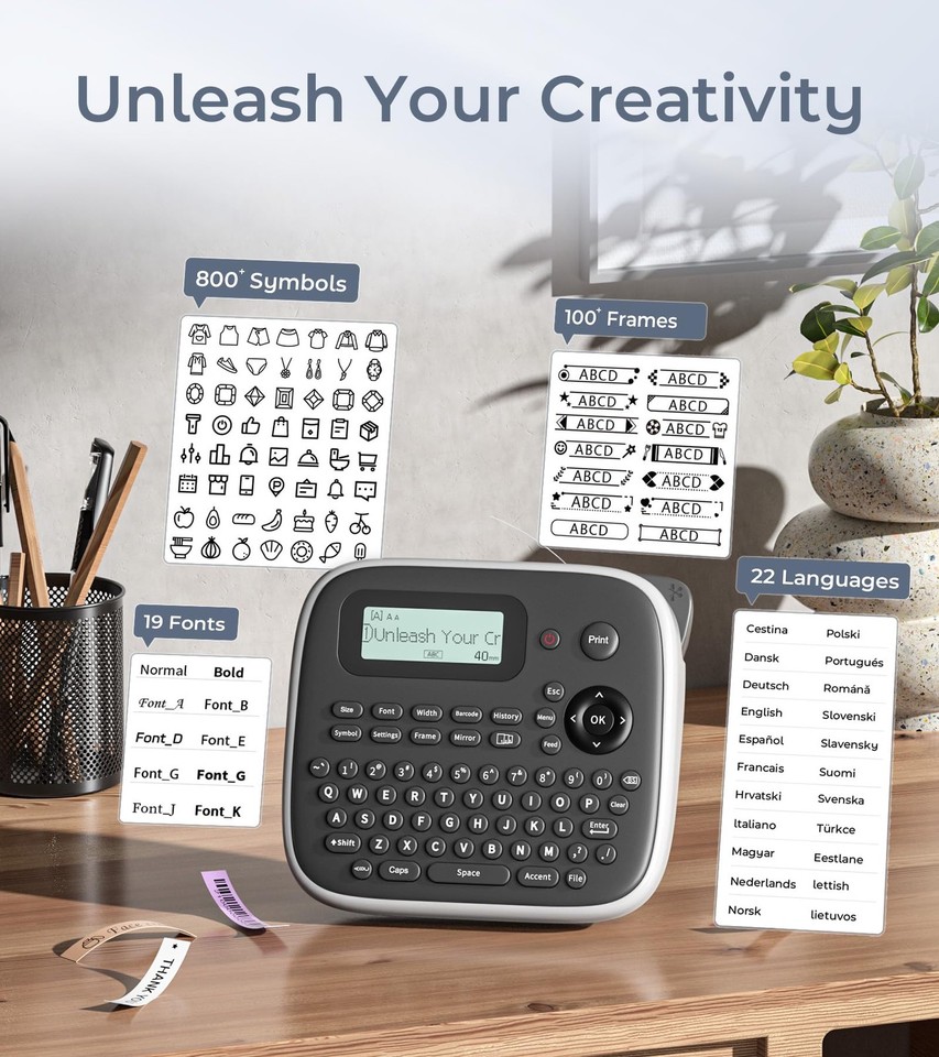 Label Maker Machine with Tapes, Label Makers, Label Maker Waterproof ...
