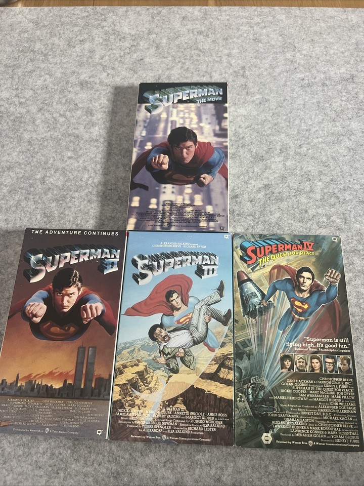 Superman The Complete Movie Collection VHS Box Set (Christopher Reeve ...