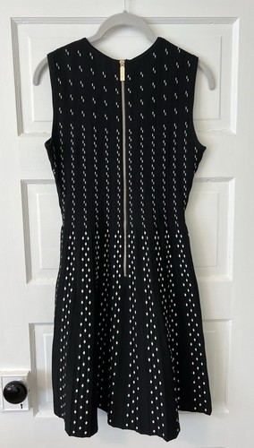 Ted Baker London Caren Contrast Stitch Knitted Fit & Flare Dress Blk ...