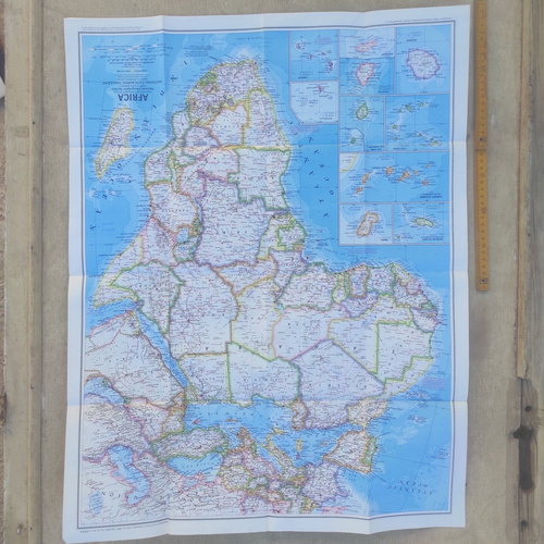 Original Worldwide Map 1980 National Geographic Page 184A Vol. 175 No ...