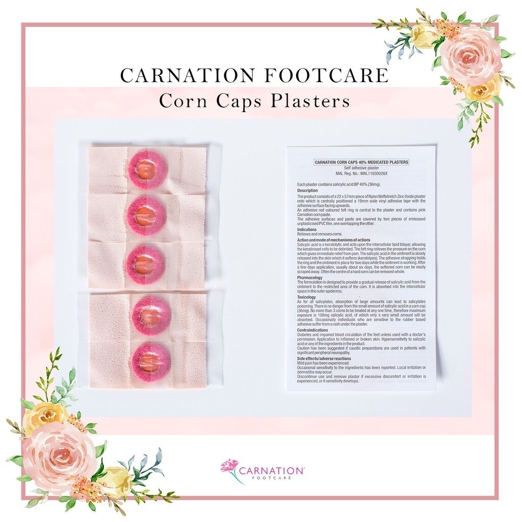 2 's Carnation Corn Caps Medicated Footcare Plasters for sale online | eBay