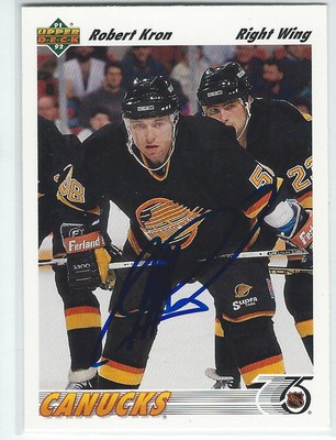 Robert Kron Signed 1991/92 Upper Deck Card #225 Seattle Kraken | eBay