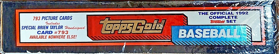 1992 TOPPS GOLD BASEBALL COMPLETE FACTORY SEALED SET + BRIEN TAYLOR ...