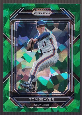Tom Seaver 2023 Panini Prizm Green Cracked Ice #257 New York Mets ...