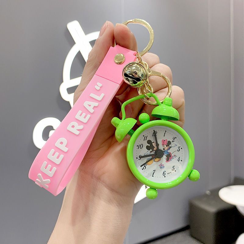 Mini Alarm Clock Metal Keychain Cute Creative Key Ring Bag Pendant ...