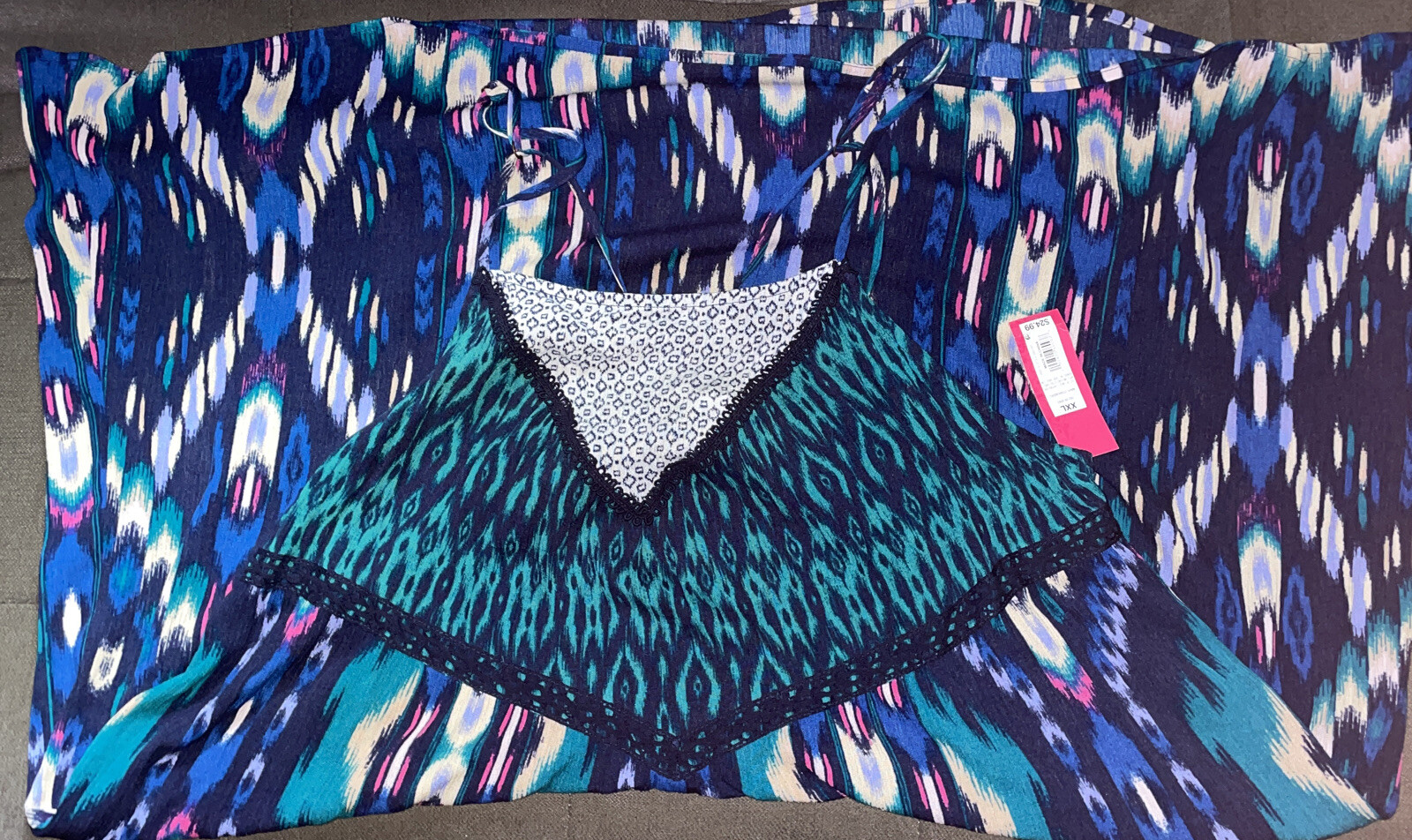 Xhilaration👗By Target Women’s Sleeveless Dress Navy Blue/Multicolor Sz ...