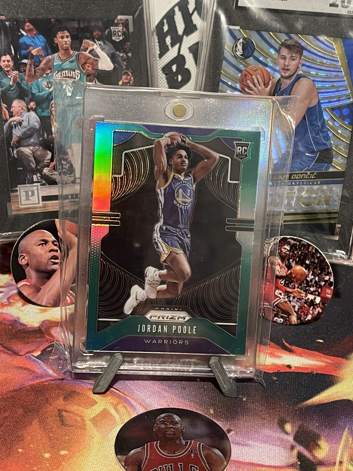 2019-20 Panini Prizm Jordan Poole Green Prizm Rookie Card RC #272 | eBay