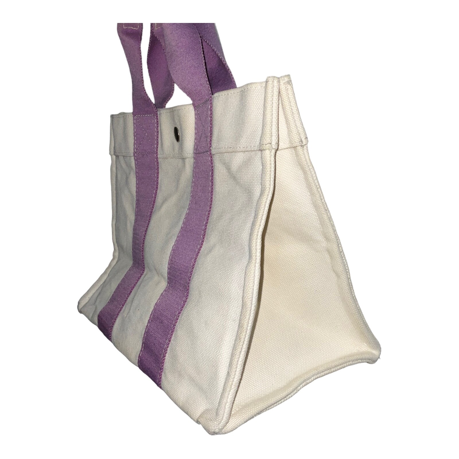 Hermes Bora Bora Canvas Tote Bag Ivory Purple - Gem