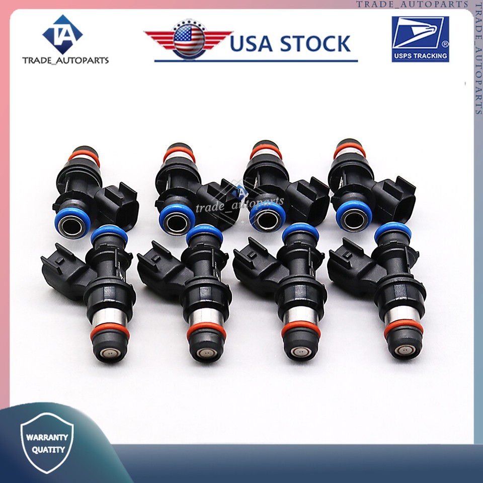 Set of 8 Fuel Injectors For 2004-2010 Chevrolet Buick GMC Cadillac ...