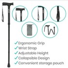 Vive Folding Cane - Foldable Walking Cane for Men, Women - Fold-up ...