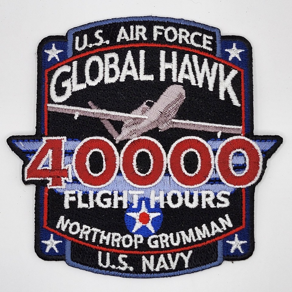 Northrop Grumman RQ-4 Global Hawk 40,000 Hours Patch USAF War on Terror ...