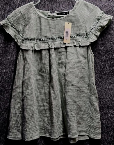 Doe & Rae Womens L Mint Green Ruffle Voile Laces And Back Tie ...