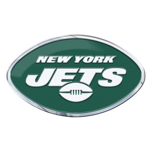 New York Jets Premium Aluminum Metal Raised Auto Emblem, Alternate Logo ...