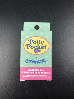Polly Pocket x Cakeworthy Blind Pin Open Blue Quilted Heart Compact New ...