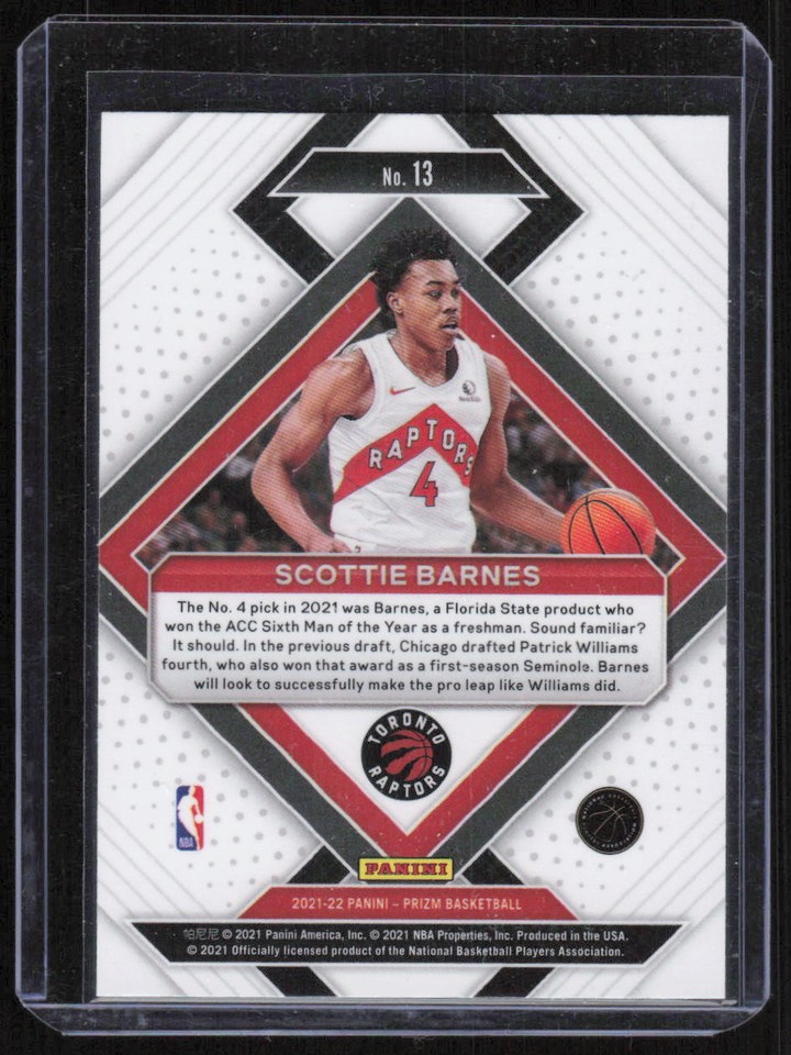 2021 Panini Prizm Emergent #13 Scottie Barnes Rookie - FREE SHIPPING | eBay