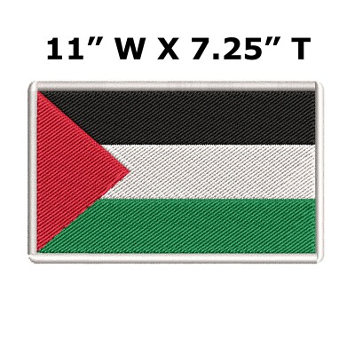 PALESTINE FLAG embroidered iron-on PATCH PALESTINIAN West Bank Gaza ...