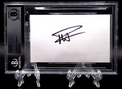 MARDY FISH TENNIS LEGEND SIGNED INDEX CARD BECKETT BAS AUTHENTIC SLAB ...