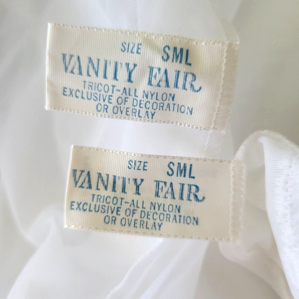 Vtg Bridal White Vanity Fair Nightgown & Peignoir Robe Set Chiffon ...