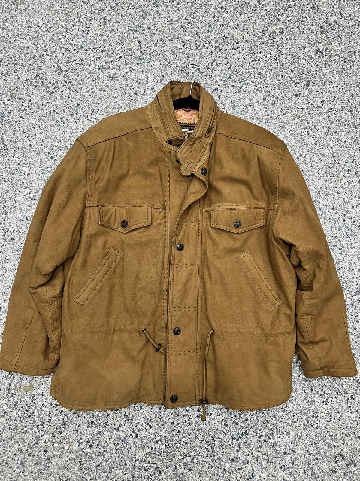 Vintage Global Identity Brown Suede Jacket Mens Size … - Gem