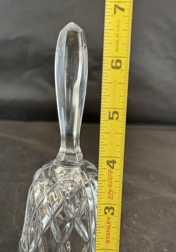 Vintage Crystal Clear Cut Glass Bell Hand Crafted | eBay