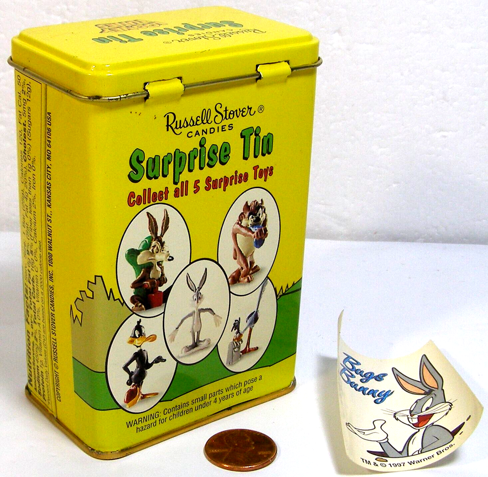 Russell Stover Looney Tunes Surprise Tin Bugs Bunny & Sticker 1997 SFY ...