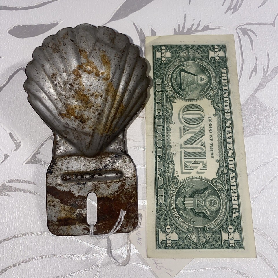 Vintage Shell Gas Oil License Plate Topper 1940s-LM | eBay