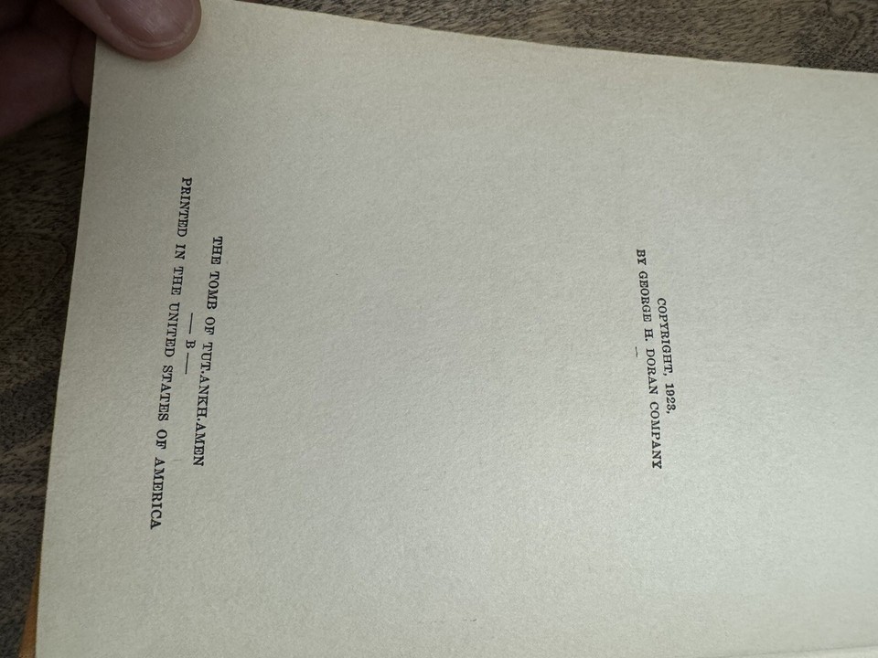 1923 The Tomb of Tut Ankh Amen Tutankhamen Howard Carter Mace Doran ...