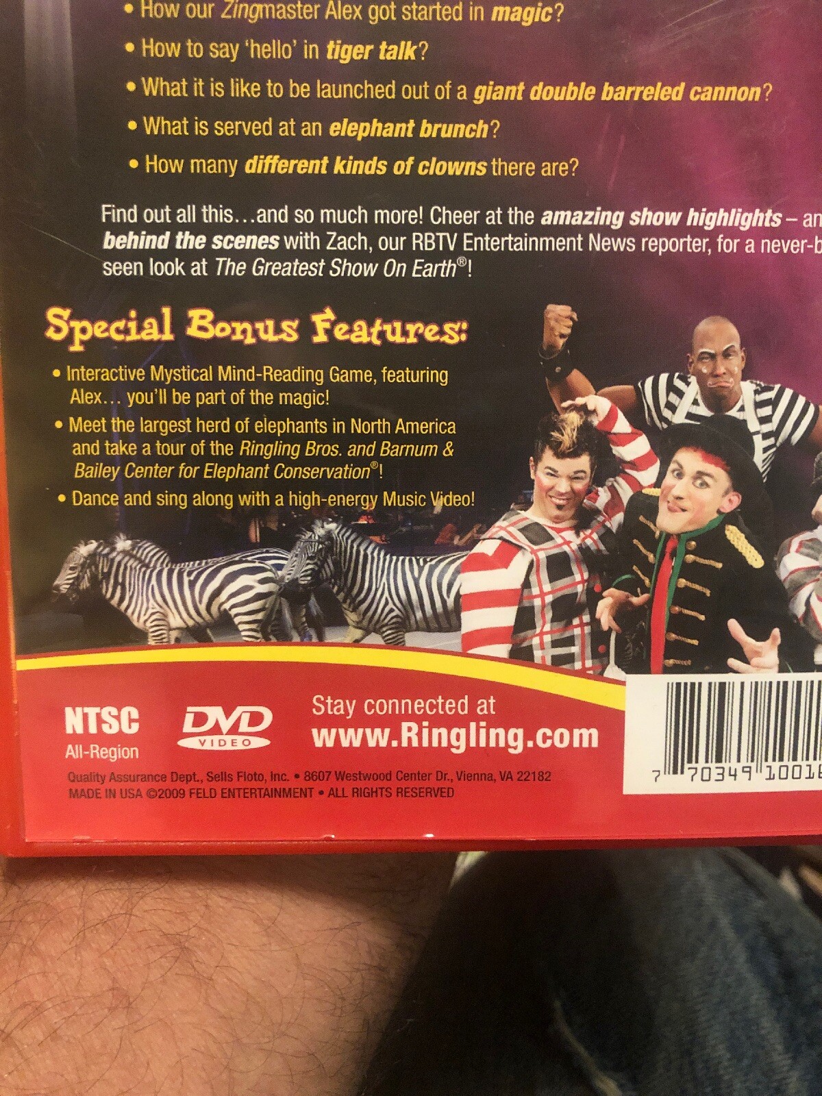 Ringling Bros & Barnum & Bailey Circus Zing Zang Zoom 139th Edition ...
